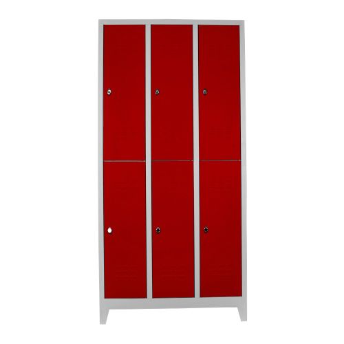 Js1014Kı Grey Red Locker Storage Cabinet
