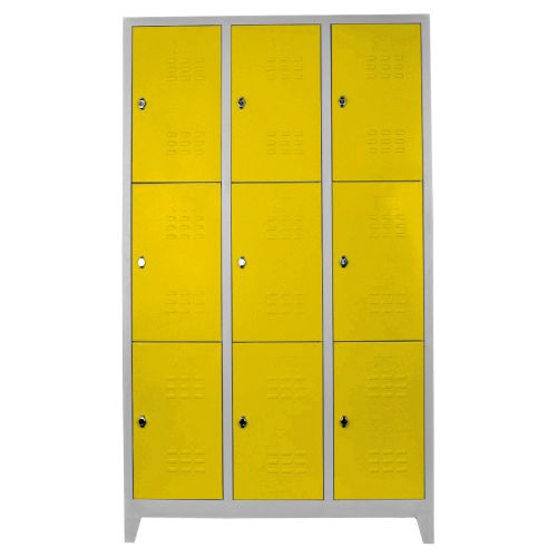 Js1015Sa Grey Yellow Locker Storage Cabinet
