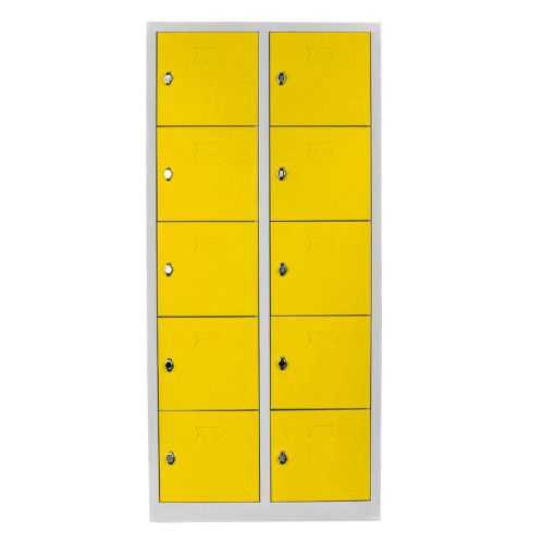 Js1017Sa Grey Yellow Locker Storage Cabinet