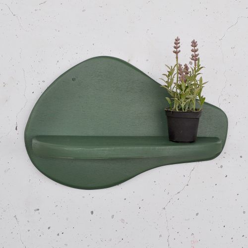 Meh220 Green Decorative Wooden Wall Shelf