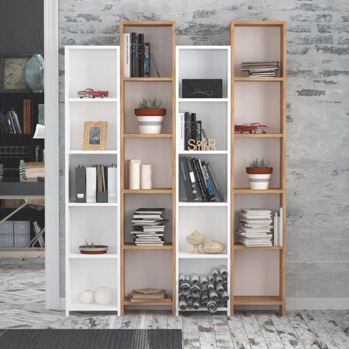 Semm Oak White Bookshelf
