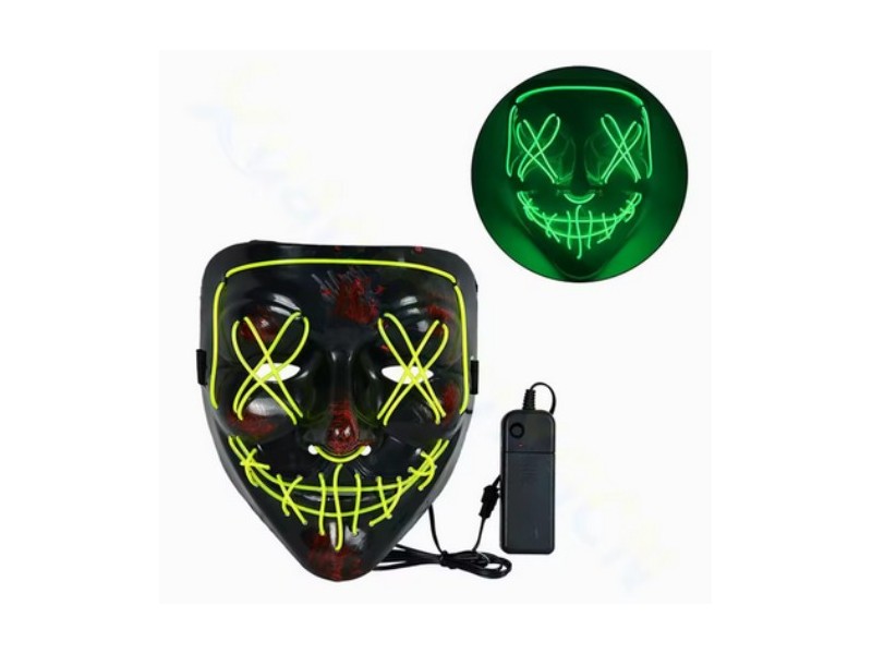 Halloween LED svetleća maska, zelena