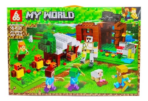    My World Minecraft kocke – 501 deo – Graditeljski set sa figurama, kućom i životinjama za decu 6–12 godina