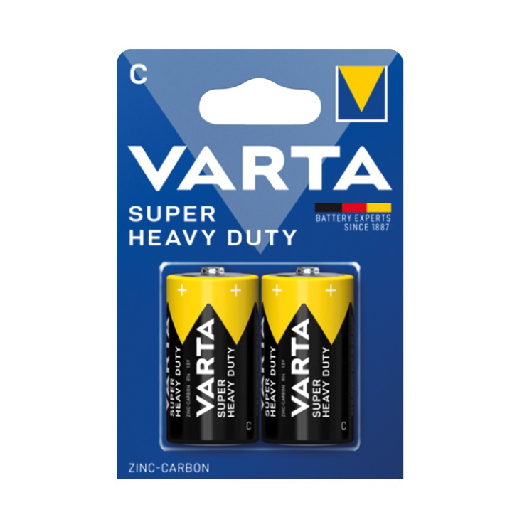 VARTA Superlife Tip C 1.5V R14P SUPER HEAVY DUTY, PAK2 CK, Cink-karbon baterije