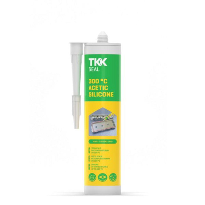 Silikon TKK Acetatl crni 300 ml 300°C – otporan na visoke temperature