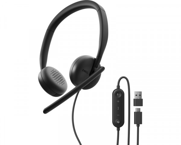 DELL WH3024 Wired Headset slušalice sa mikrofonom crne