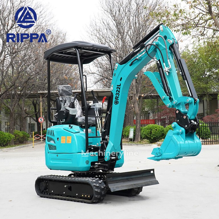 Novi Rippa R322L-CE-Kubota Engine-Pilot Control-Telescopic Side Swing mini bager