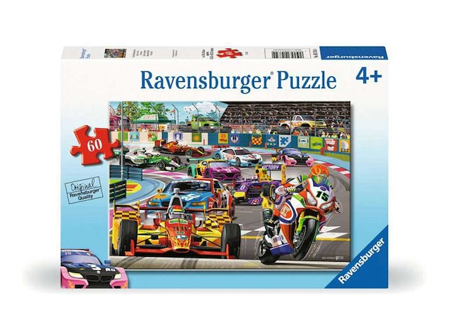 Puzzle slagalice za decu 60 delova Automobilska trka Ravensburger 05734