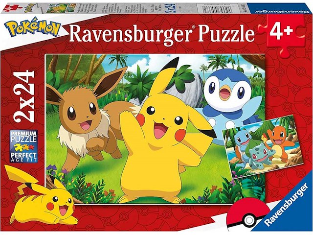 Puzzle slagalice za decu 2x24 dela Pokemon Ravensburger 05668