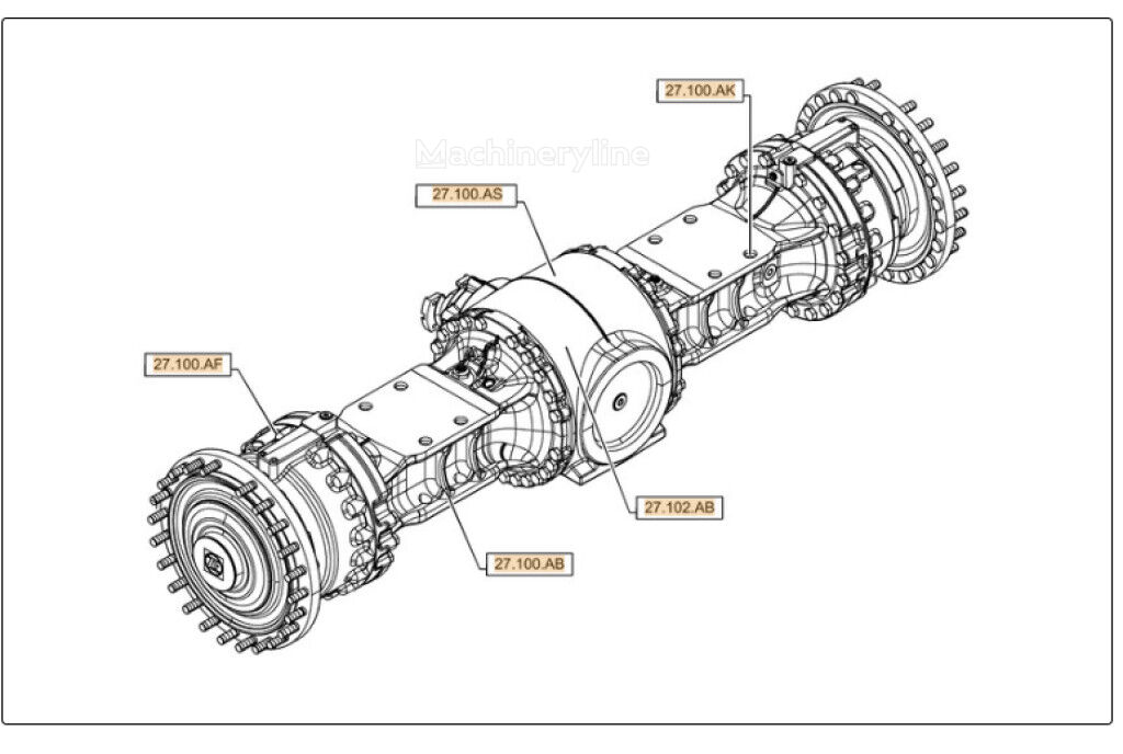 Case 4474055022 osovina za građevinske mašine