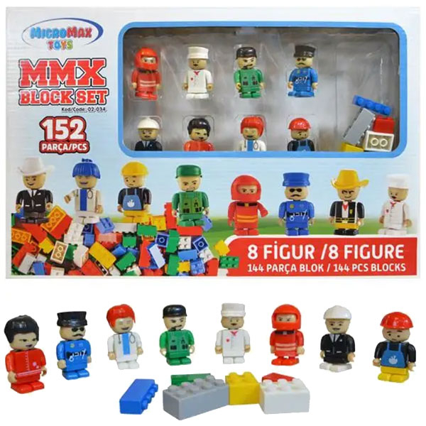 Kocke set sa 152 dela i mini figurama 020342
