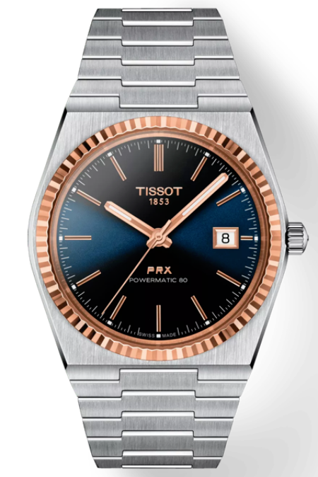 RUCNI SAT TISSOT PRX Powermatic 80 Steel & 18K Gold Bezel T931.407.41.041.00