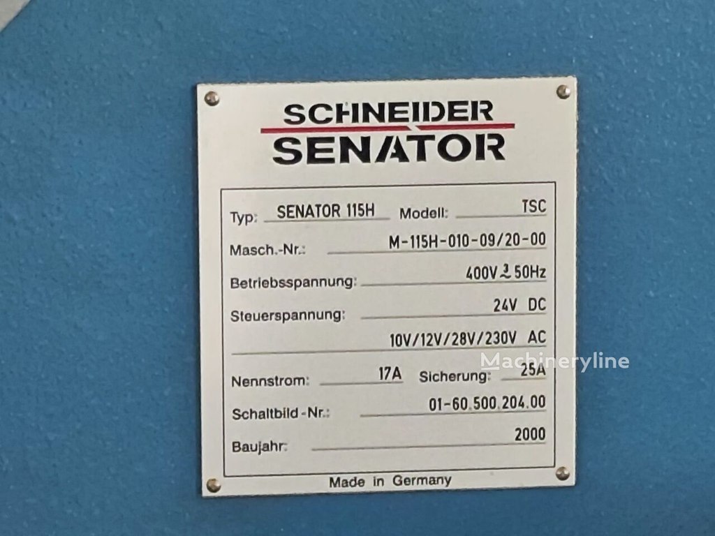 Schneider Senator 115H S-Line mašina za rezanje papira