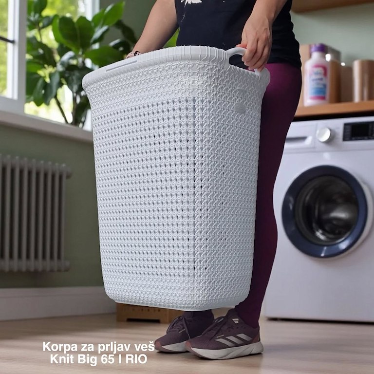 Korpa za prljav veš Knit Big 65 l RIO bela