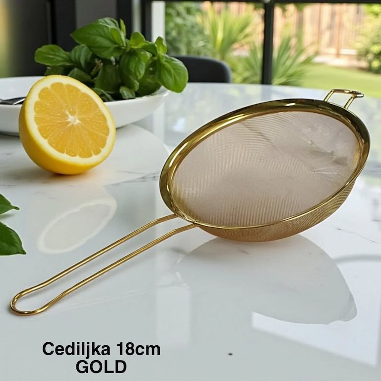 Cediljka 18cm GOLD