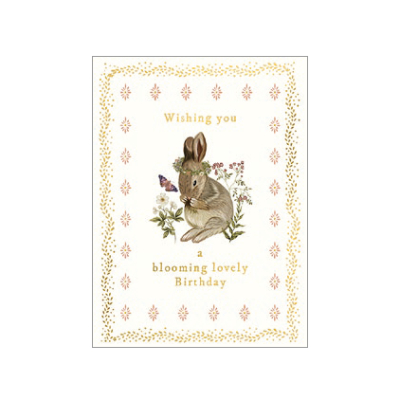 Čestitka - Blooming Birthday Bunny