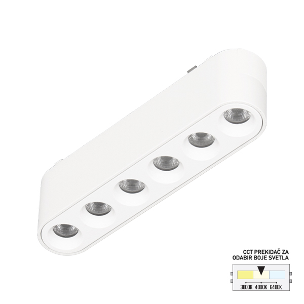 LED MAGNETNA SVETILJKA CCT ULTRA SLIM FMS2001-6 WH