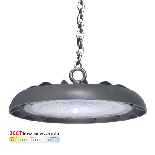 M460100-S6-CCT 100W 3CCT 3000/4000/6500K SIVA IP65 6KV LED UFO SVETILJKA