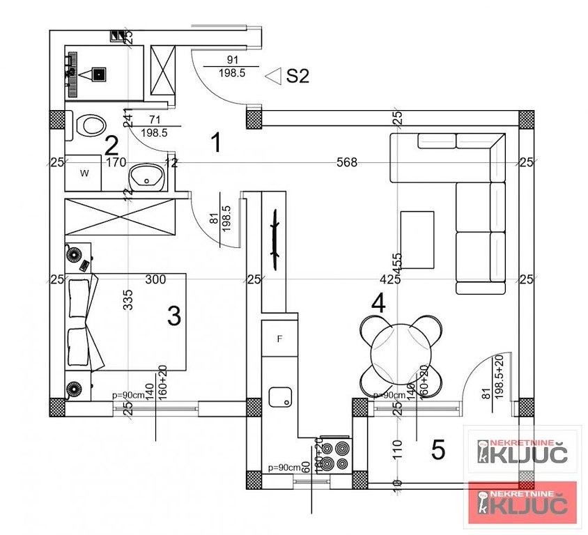 VETERNIČKA RAMPA, 41m2, Dvosoban sa pdv, Parking