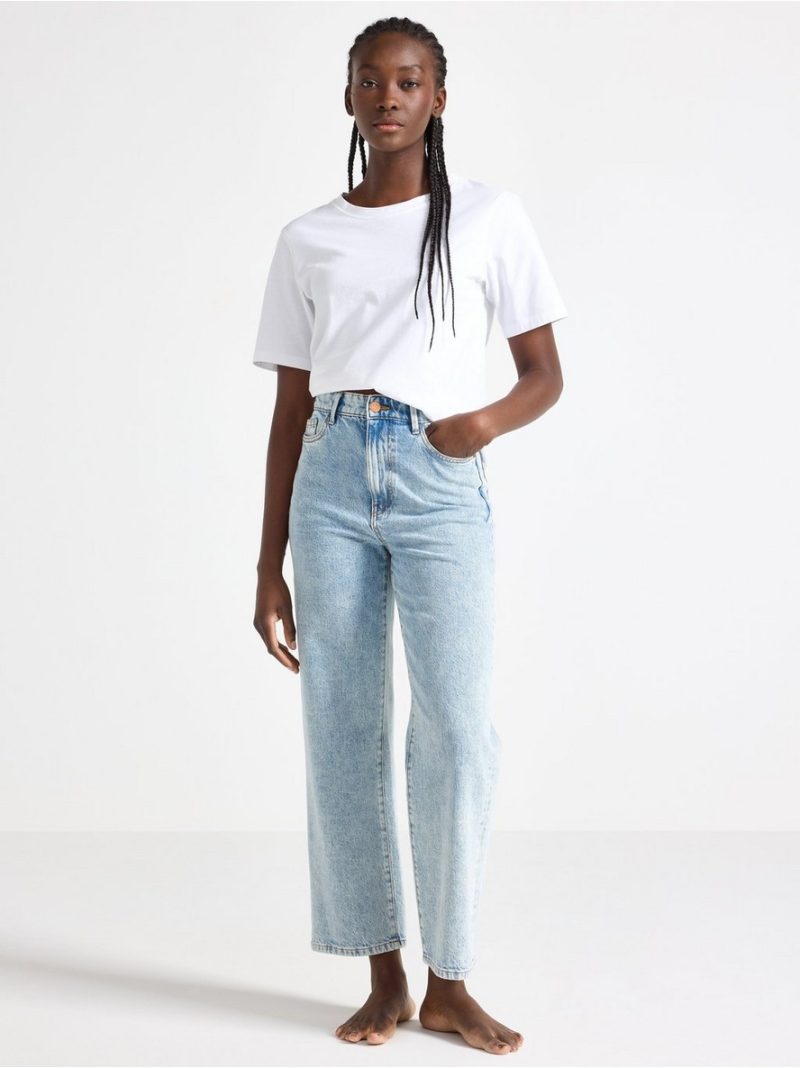 Farmerke – WIDE Hanna cropped jeans with light stretch