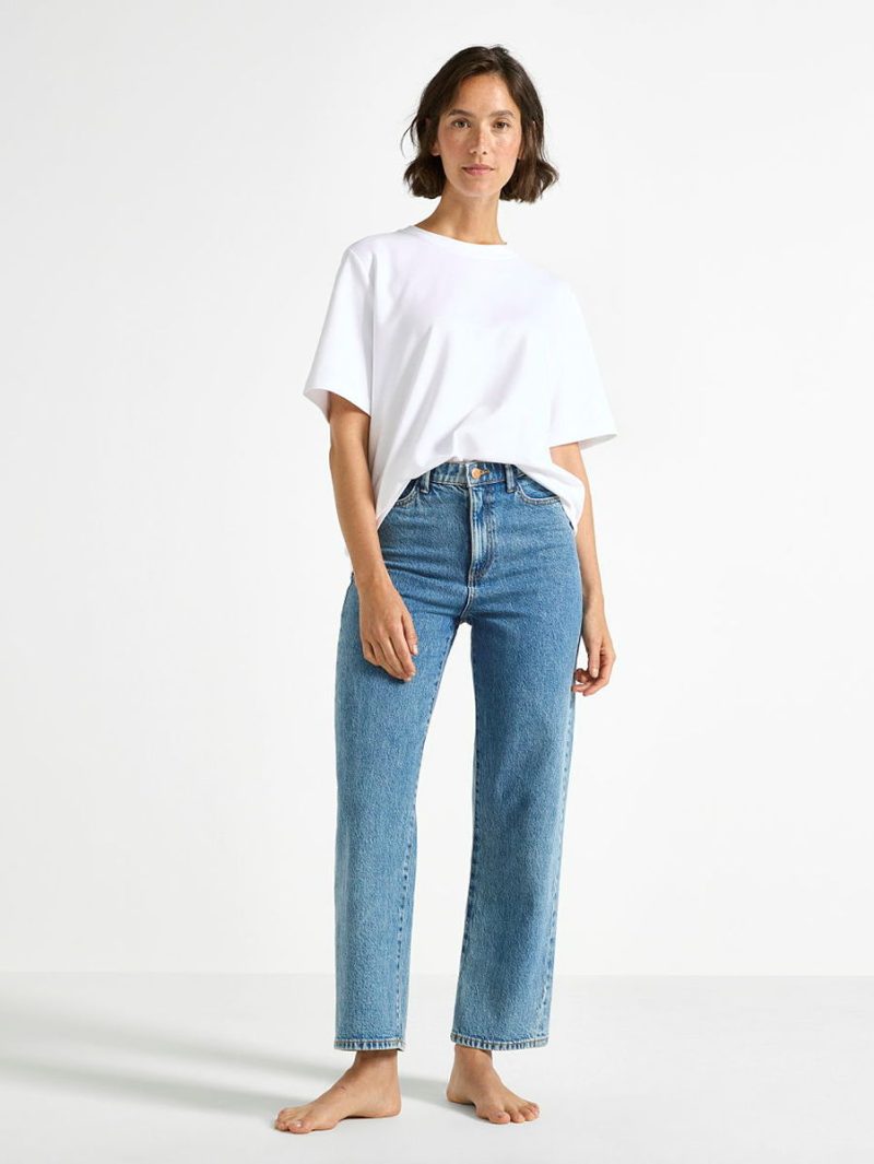Farmerke – WIDE Hanna cropped jeans with light stretch