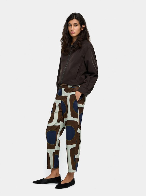 PRINTED LYOCELL TROUSERS