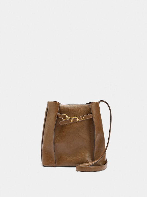 BUCKET BAG WITH SIDE FOLDS