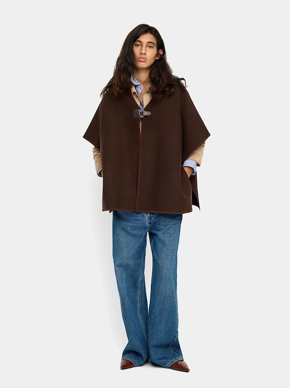 KNIT PONCHO WITH BUCKLE