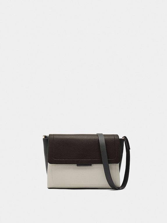 CROSSBODY BAG WITH COLOR BLOCK FLAP