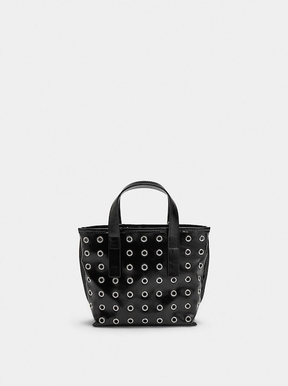 TOTE BAG WITH STUDS AND INNER POUCH