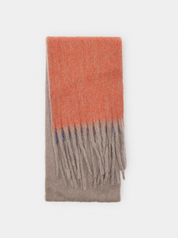 SCARF WITH FRINGES WITH WOOL
