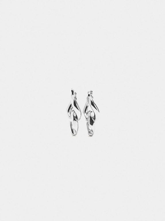 IRREGULAR INTERTWINED HOOP EARRINGS – STAINLESS STEEL