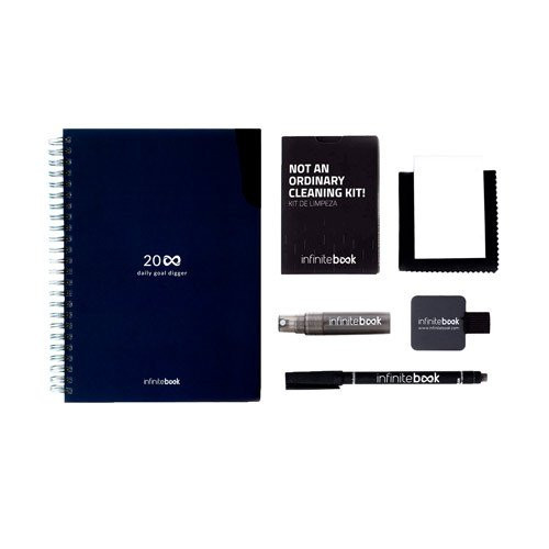STARTER KIT INFINITE PLANNER A5. SET UKLJUČUJE "INFINITE DIARY", SET ZA ČIŠĆENJE, MARKER I DRŽAČ MARKERA