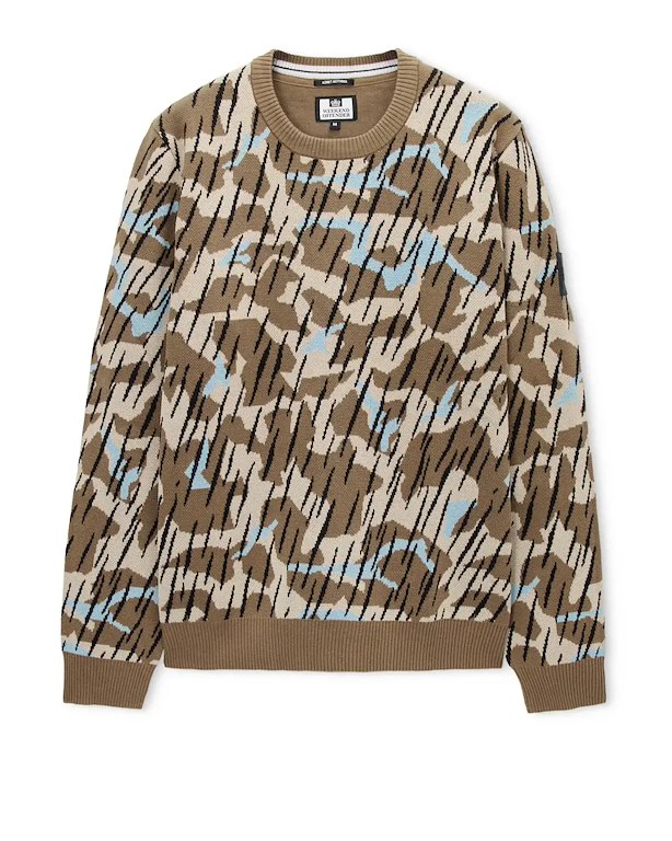 Weekend Offender Difranco Camo džemper tobacco