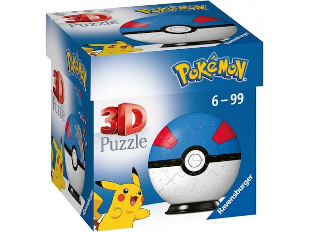 3D Puzzle slagalica Poke lopta Great Pokemon 54 dela Ravensburger 11265