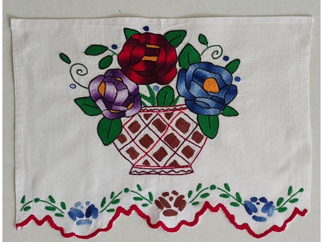 Bogati ručni etno vez (38 x 29 cm) Unikatni