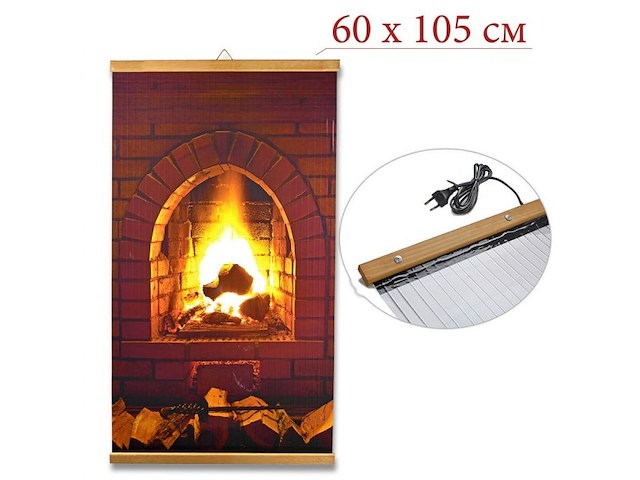 EKO-grejalica slika ``KAMIN`` SAVITLJIVA 105 x 65 cm