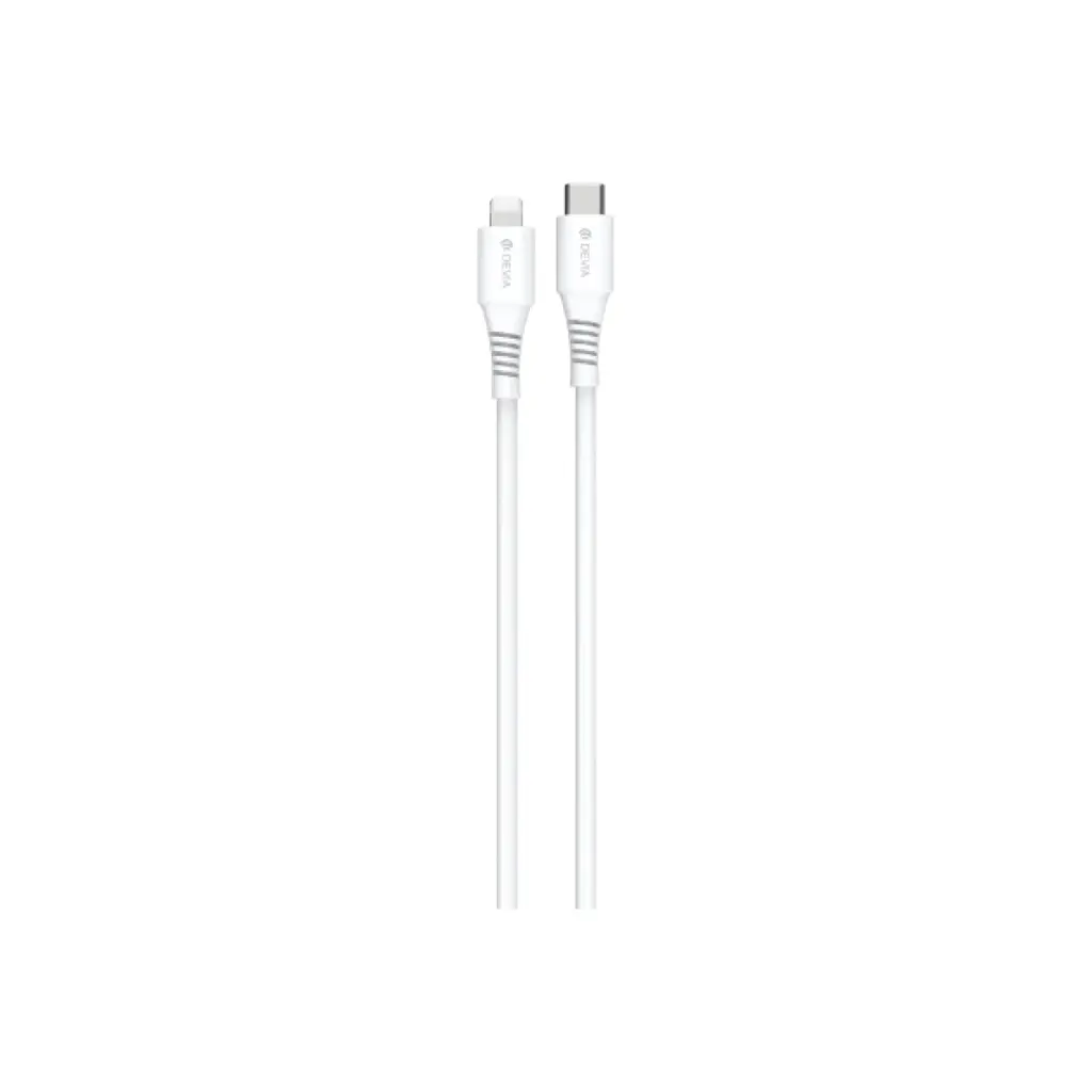 Devia Lightning kabl usb-c na lightning, PD 27W, Beli