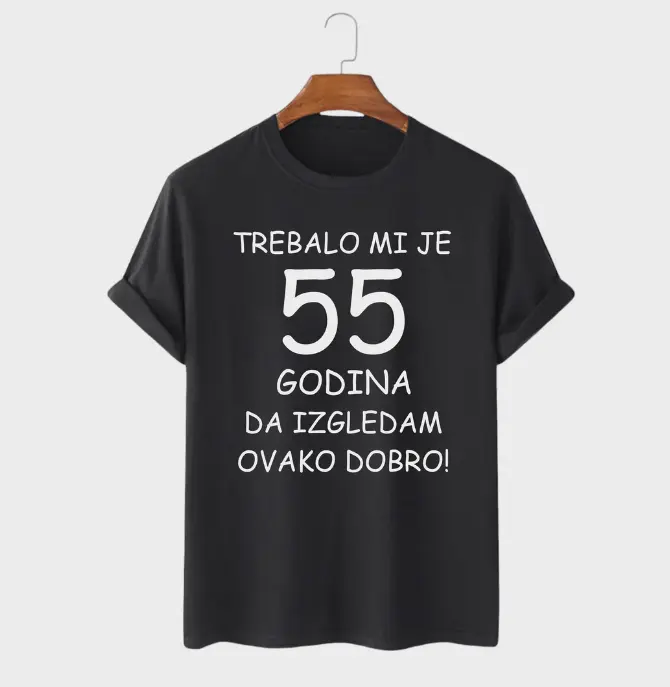 MAFIMI Majica Trebalo mi je 55 Godina, Crna