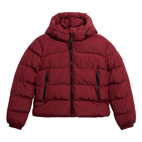 Superdry-Crvena ženska jakna HOODED SPORTS PUFFER