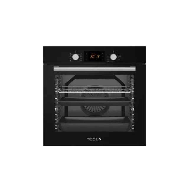 Tesla Ugradna rerna BO900SB, Ventilatorska, 80 L, Mehanička, Crna