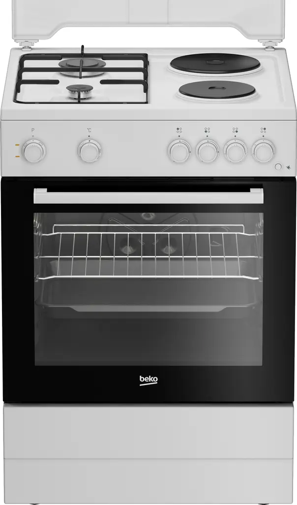 Beko Kombinovani šporet FBS64010WD, 2 ringle, 2 gorionika, 75l, Beli