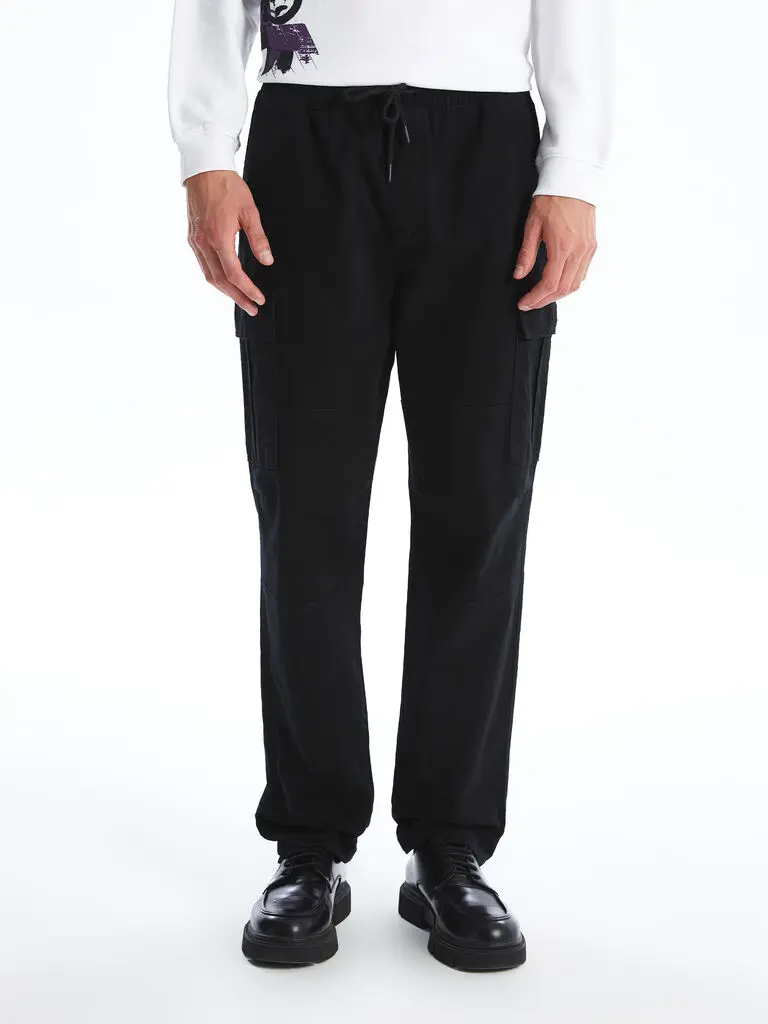 LC Waikiki Muške pantalone W42240Z8-RQL, Crne