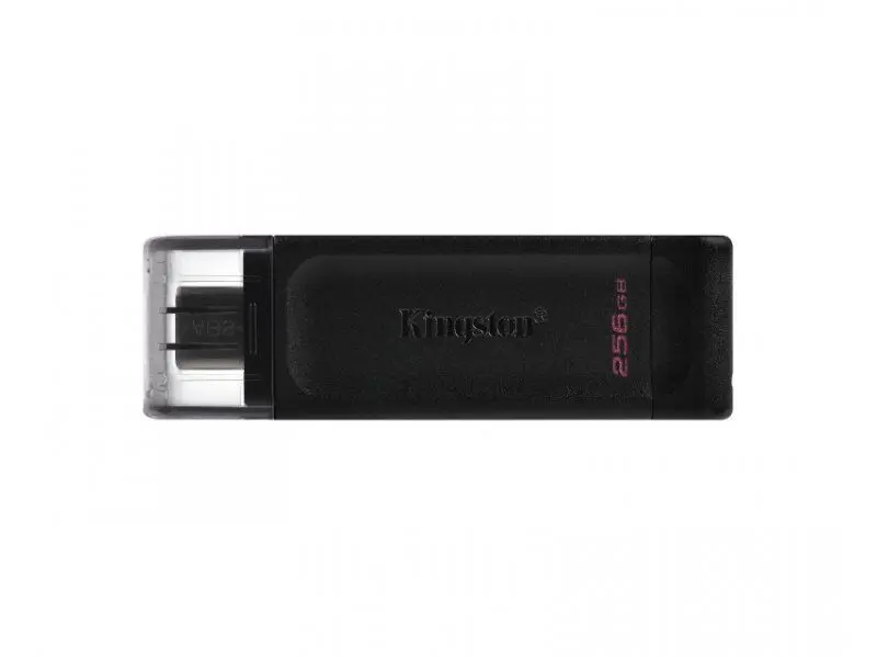 Kingston USB DT70, 256 Gb, Type C, Crni