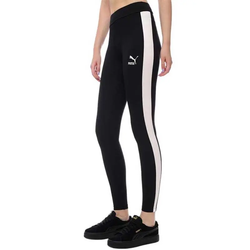 Puma Ženske helanke Ess+ metallic leggings, Crne