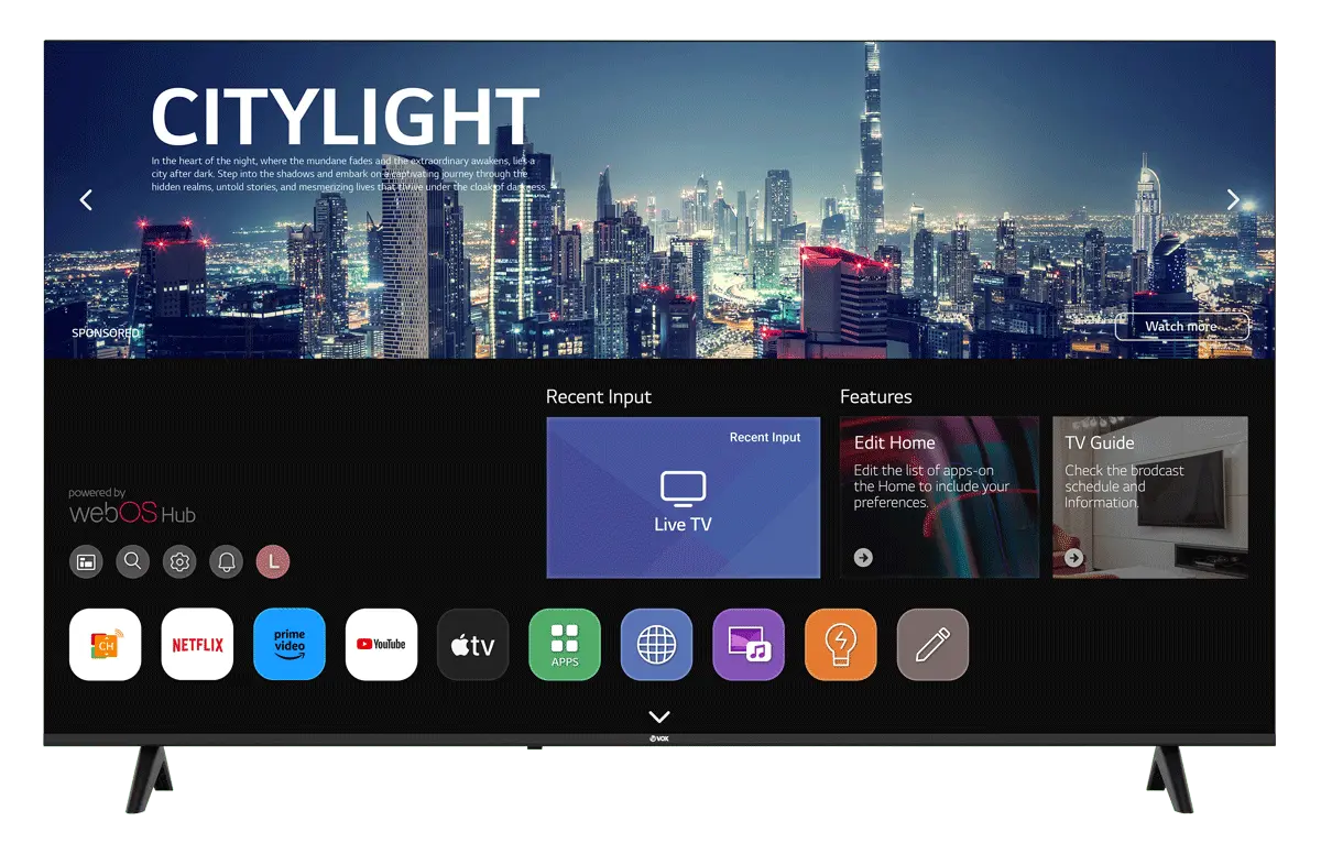 Vox Televizor 65WOS684BU, 65", UHD, Smart, Crn