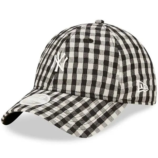 New era Ženski kačket Gingham, Crno-beli