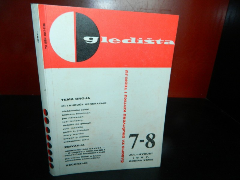 Gledišta 7-8*1987 Temat: Mi i buduće generacije