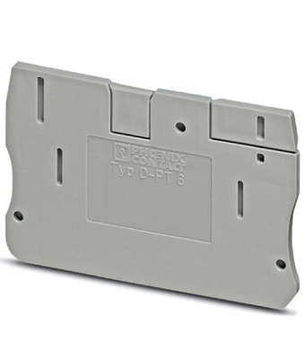 Krajnja pločica D-PT 6
End cover, length: 57.7 mm, width: 2.2 mm, height: 42 mm, color: grey