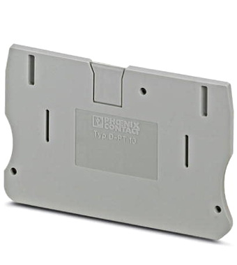 Krajnja pločica D-PT 10
End cover, length: 67.7 mm, width: 2.2 mm, height: 42.6 mm, color: grey